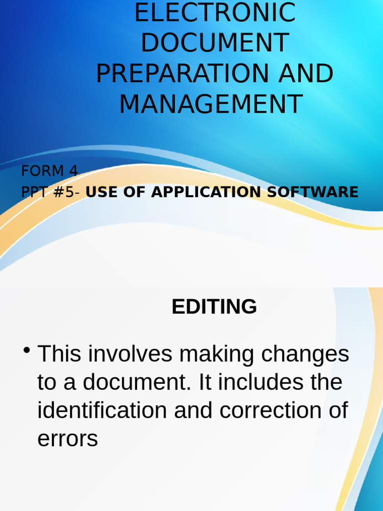 EDPM PPT 6-Use of Application Software | PDF