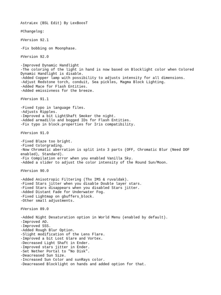 Change Log | PDF