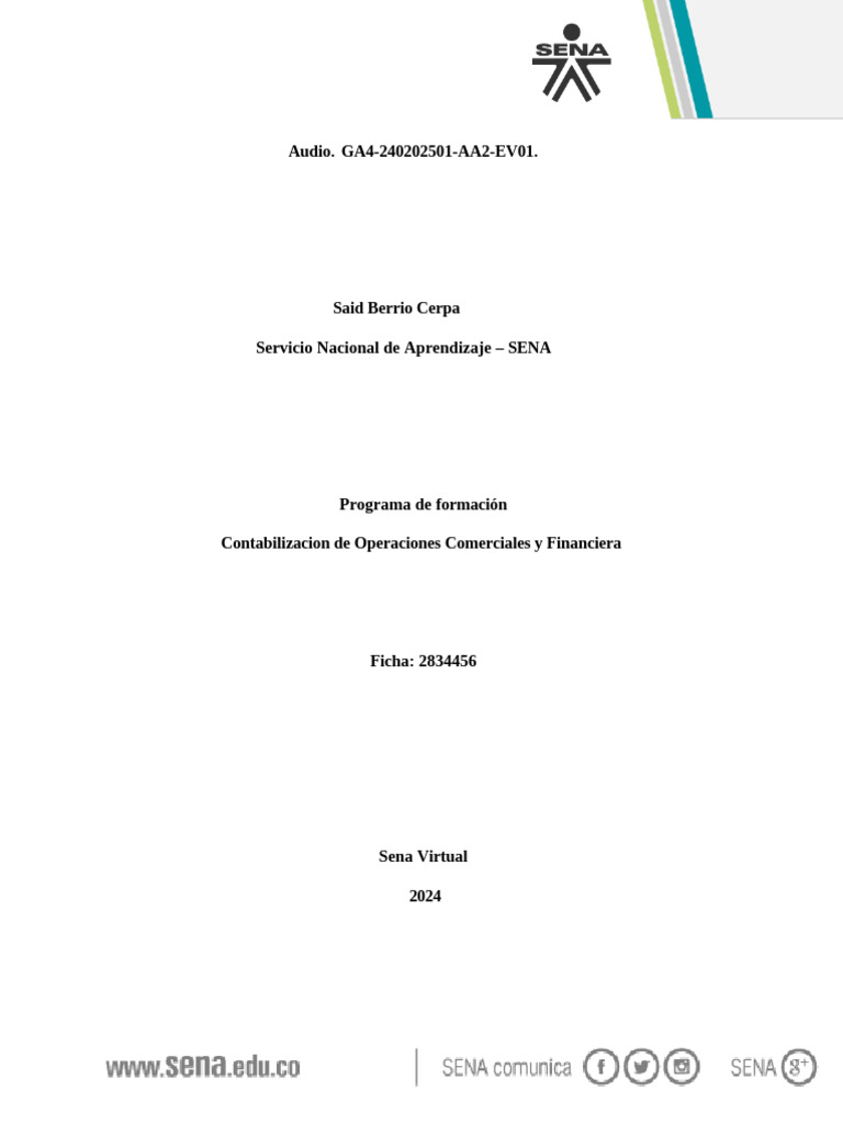 Audio. GA4-240202501-AA2-EV01 | PDF