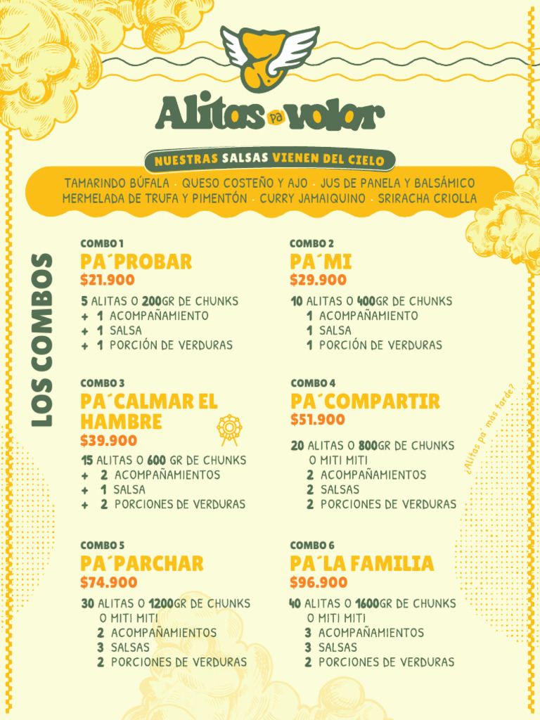 (AL) Menú IMPRESO | PDF
