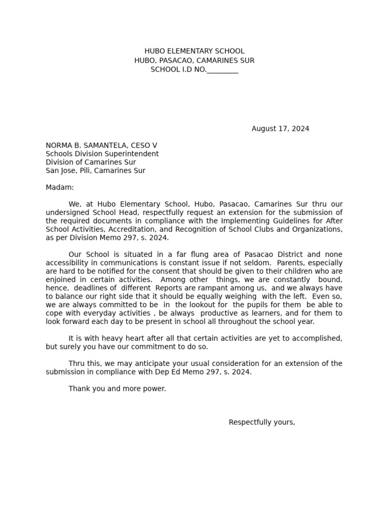 Hubo Elementary School Pdf