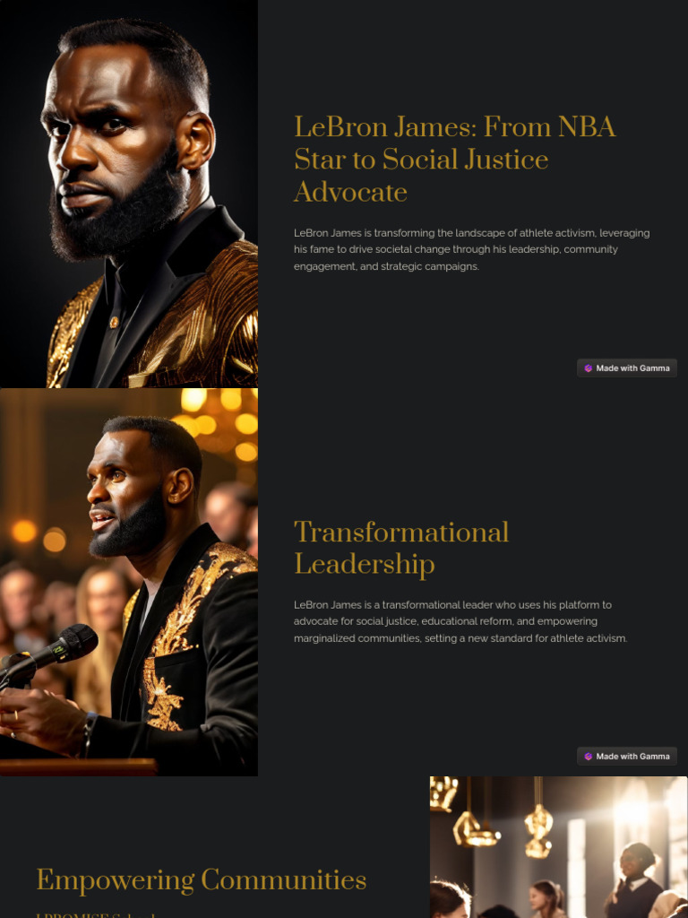 LeBron James From NBA Star To Social Justice Advocate | PDF