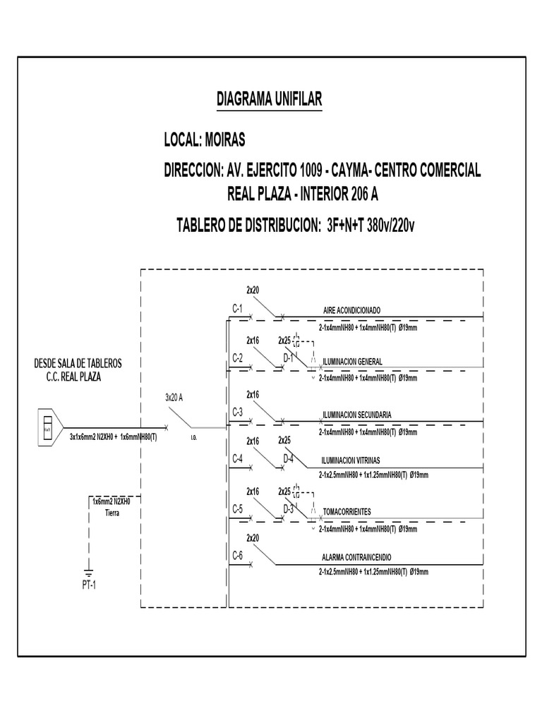 Diagrama Unifilar A4 | PDF
