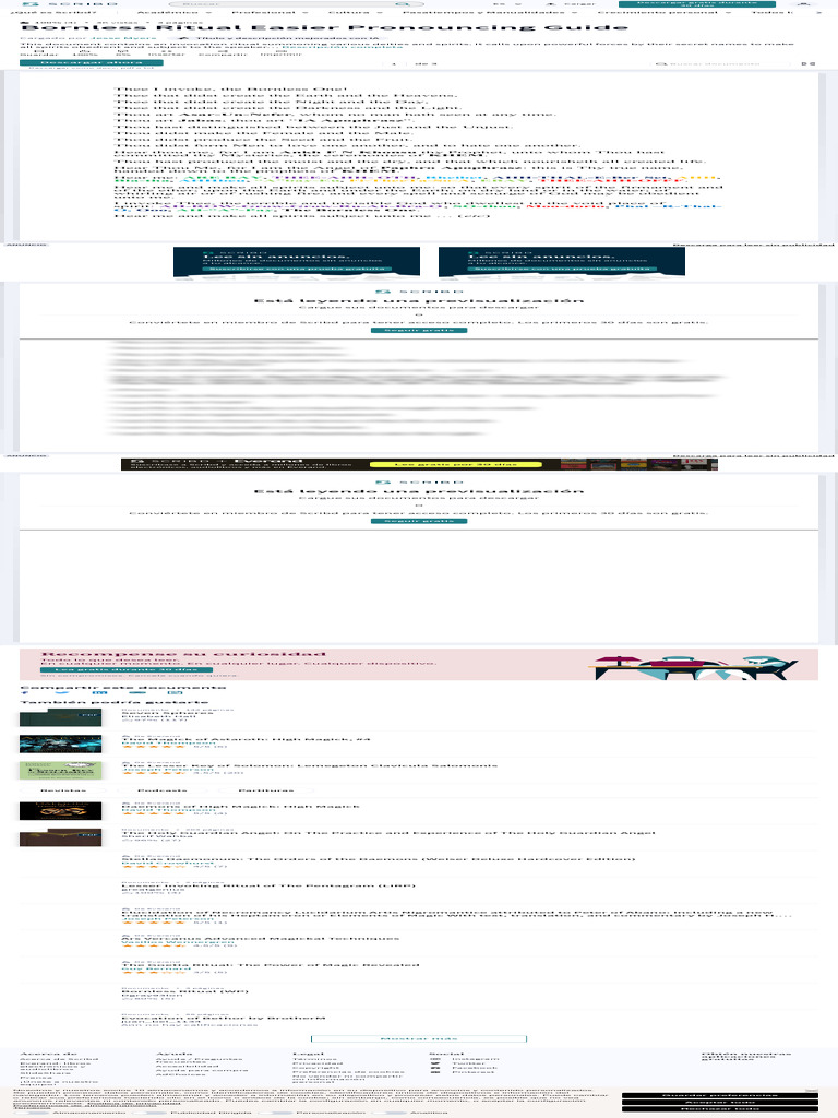 Bornless Ritual Easier Pronouncing Guide PDF Religious Behaviour and ...