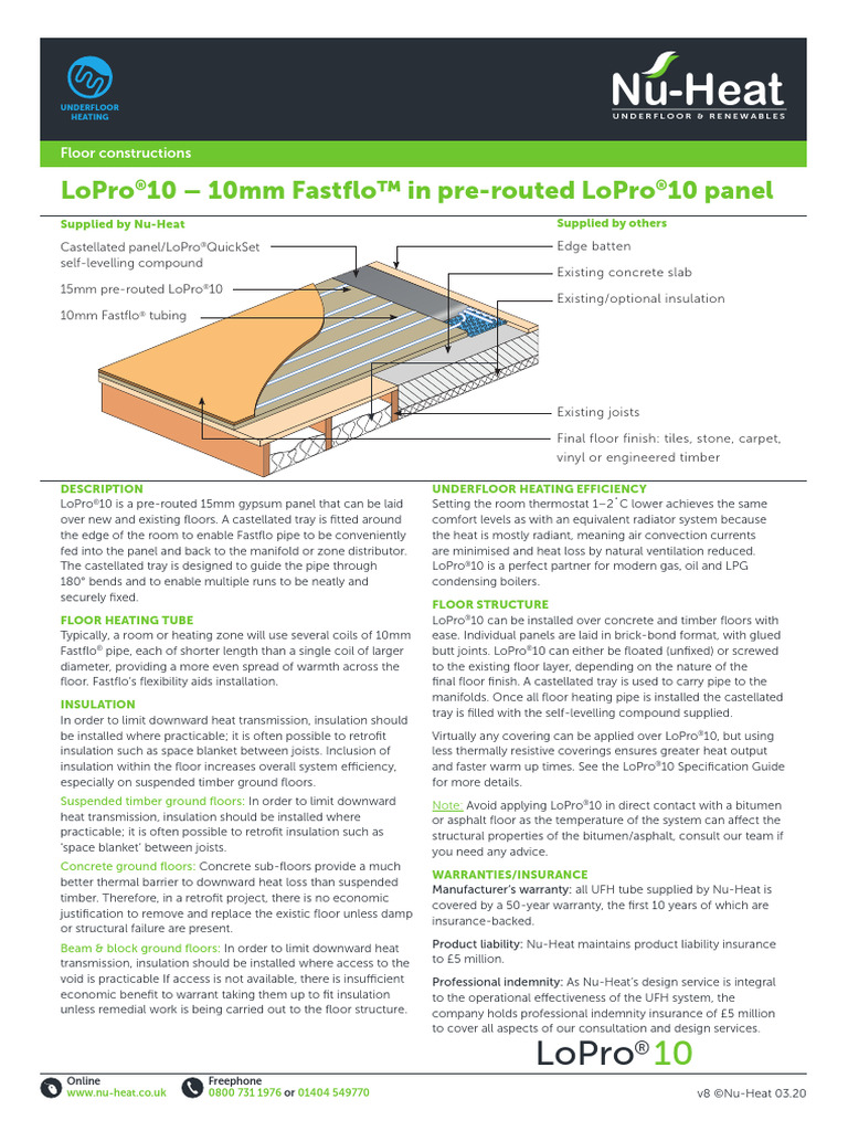 NU HEAT-GF 25C-LoPro10-15mm - v8-1 | PDF