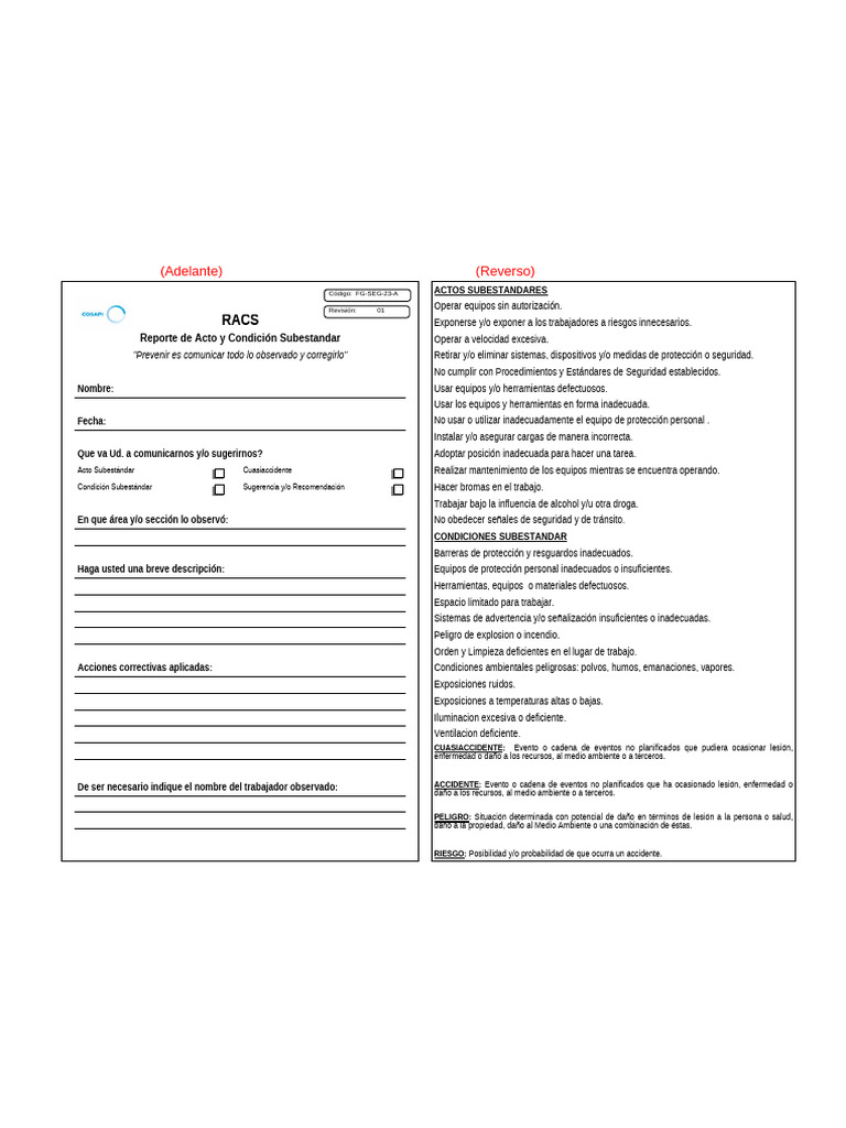 FG Seg 23 A Formato Racs | PDF