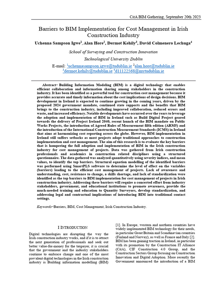 BIM Gathering - Submission 18 | PDF