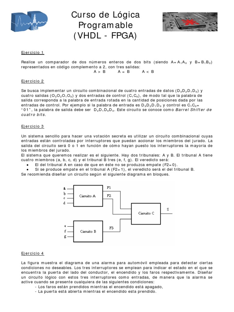 Ejercicios de Circuitos Logicos | PDF