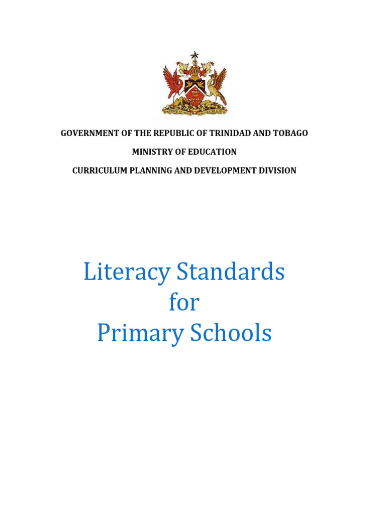 Literacy Standards For Primary School T&T | PDF