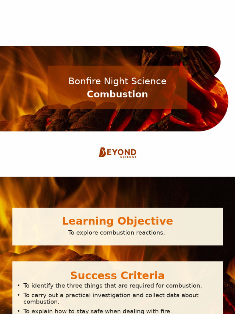 Bonfire Night Science Combustion Lesson PowerPoint | PDF | Combustion ...