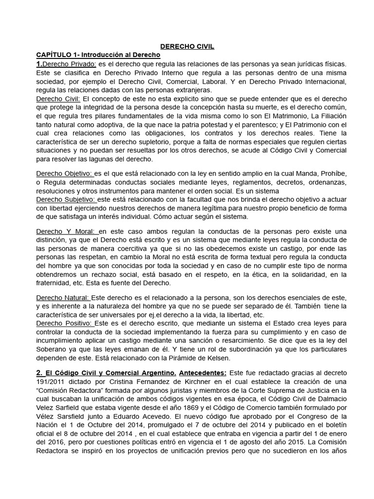 Derecho CIVIL U.1y2 | PDF