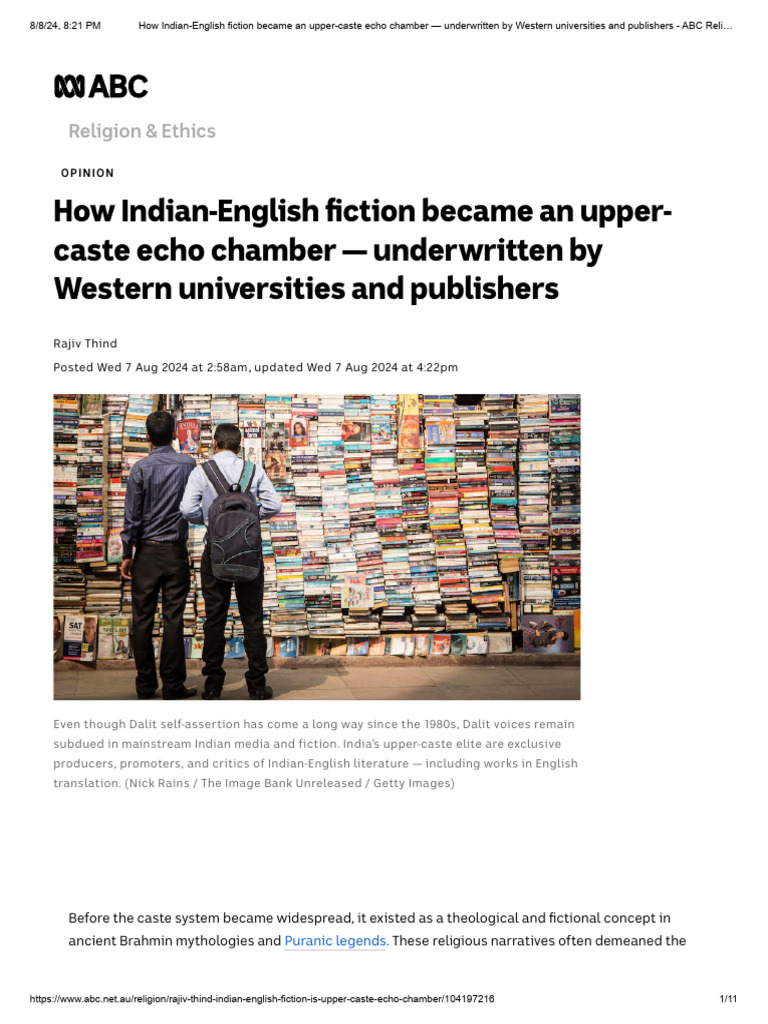 How Indian-English fiction became an upper-caste echo chamber ...