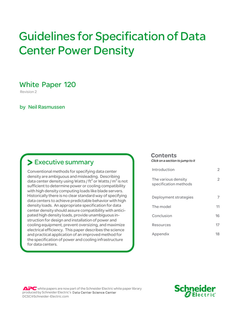 Guidelines For Specification of Data Center | PDF