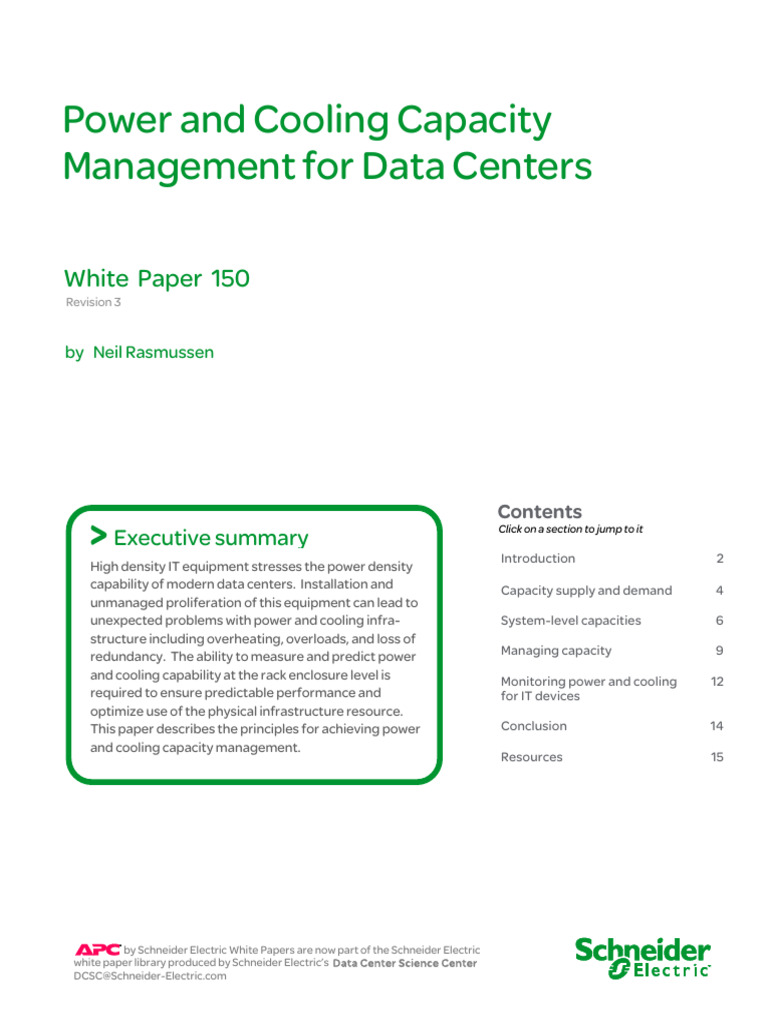 Power Cooling Capacity Management For DC | PDF