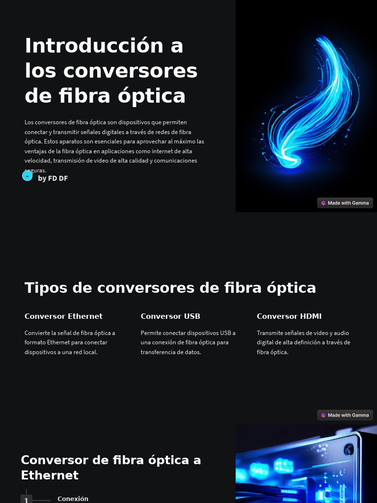 Introduccion A Los Conversores de Fibra Optica | PDF