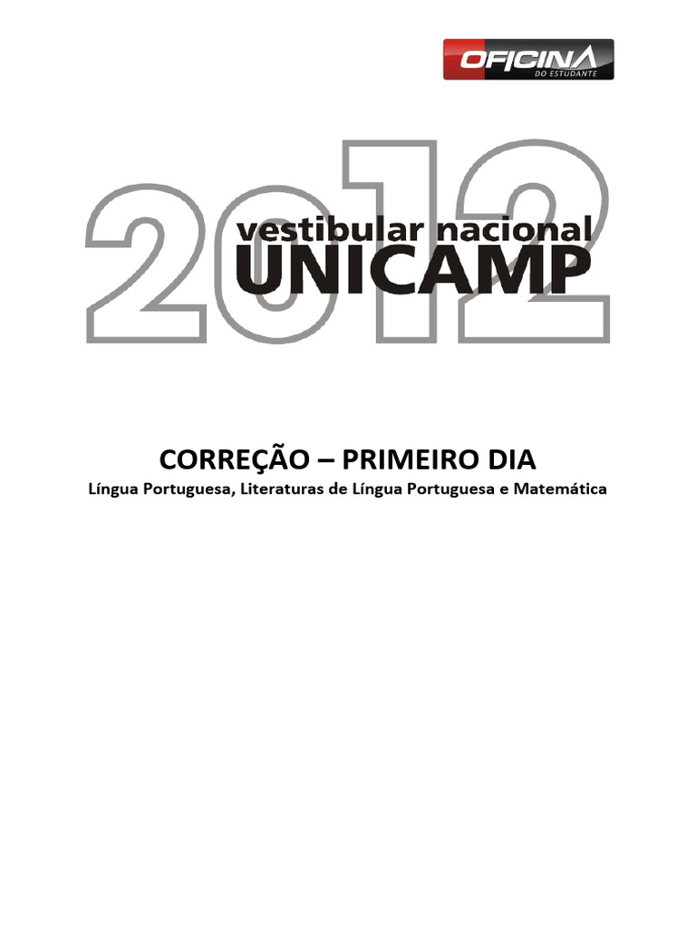 MATRIZZ Unicamp - 2012 - Port - Mat | PDF