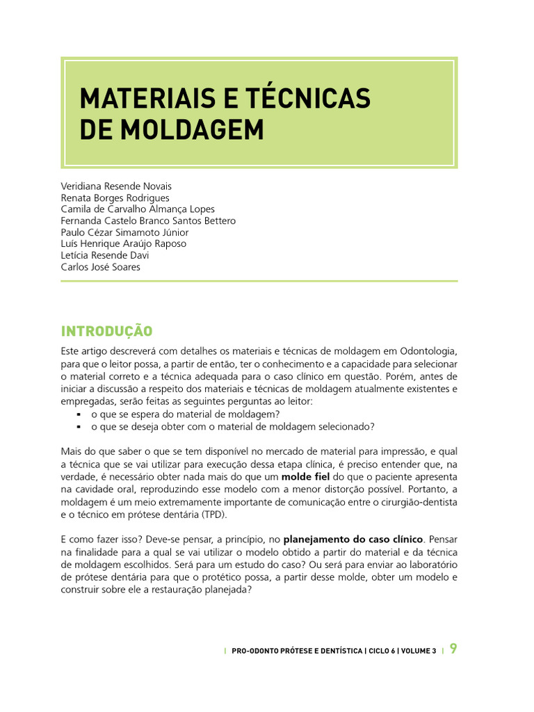 Capítulo Materiais e Tecnicas de Moldagem 2 - Compressed | PDF