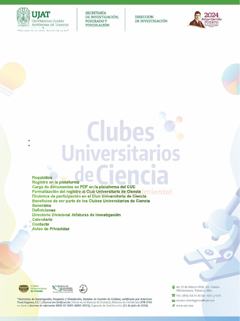 Lineamientos de La Convocatoria Cuc 2024 | PDF