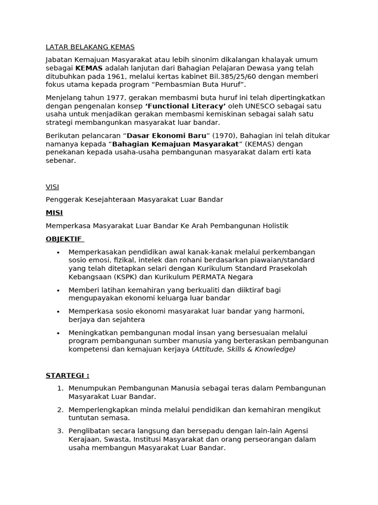 Temuduga Kemas | PDF