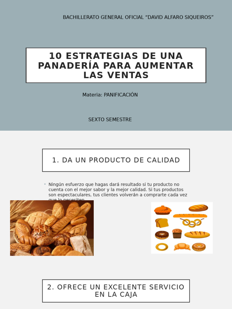 10 Estrategia de Una Panadería | PDF