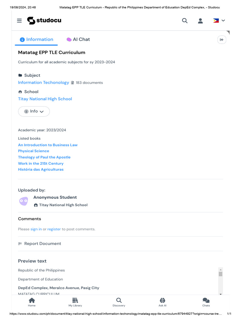 Matatag EPP TLE Curriculum - Republic of The Philippines Department of ...