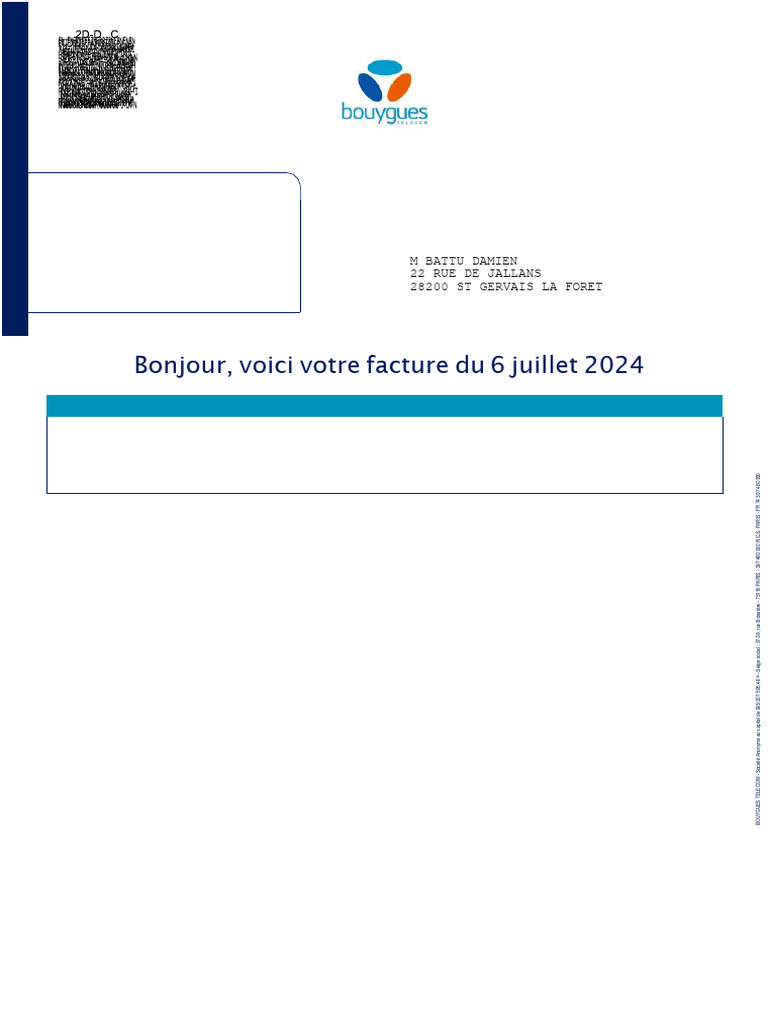 Bouyguestelecom Facture Damien Battu | PDF