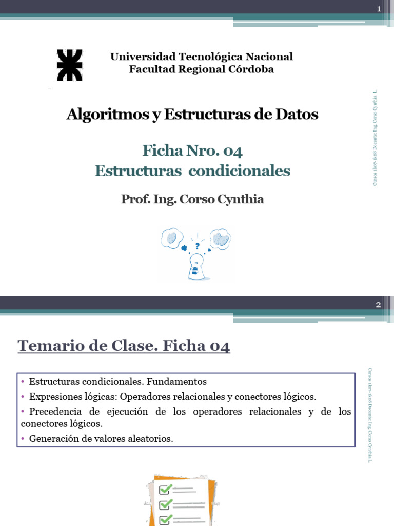 Presentación Esquema (2023 Ing. Corso - Ficha 04) | PDF