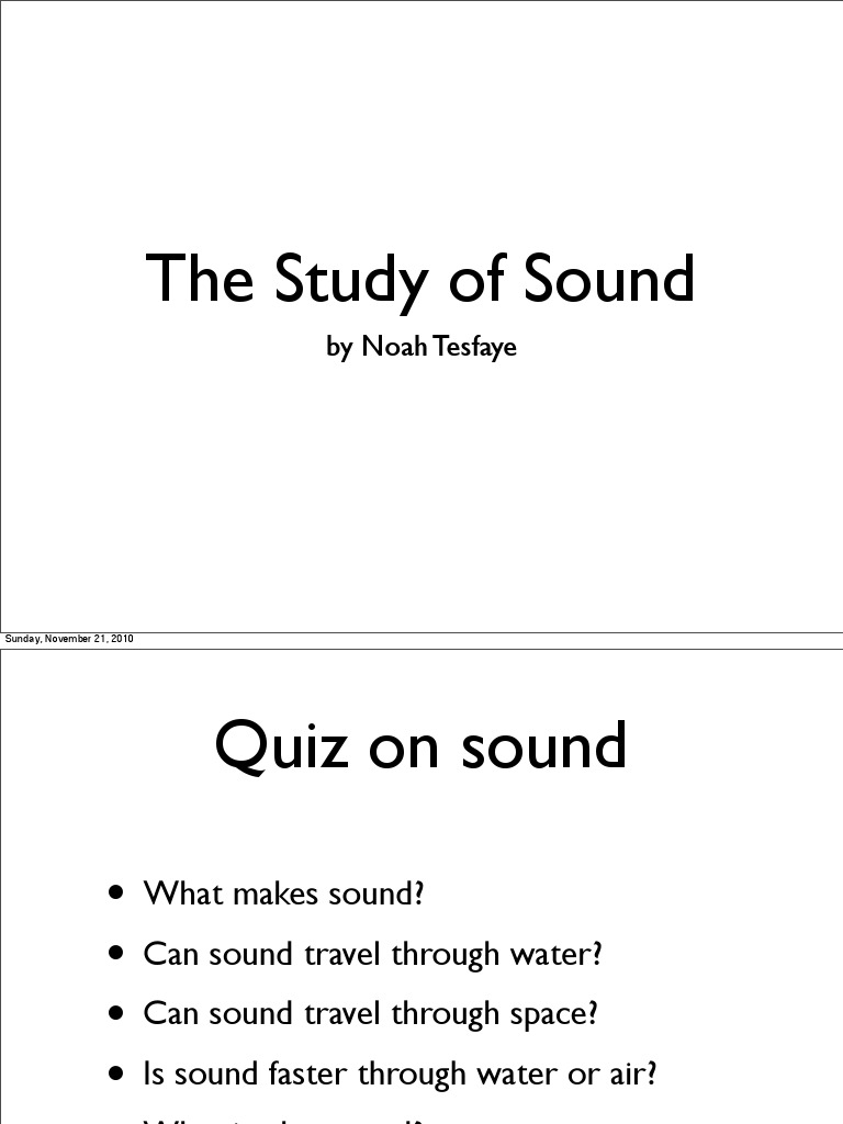 Understanding Sound: Key Concepts | PDF | Social Science