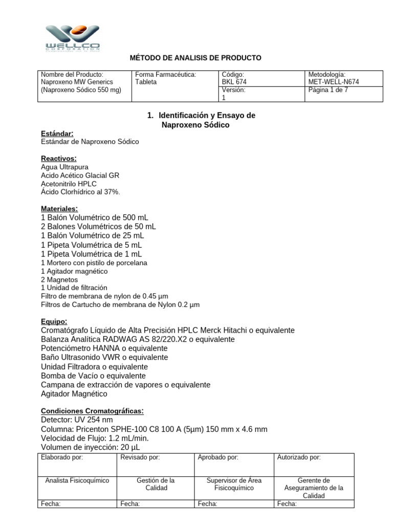 Naproxeno MW Generics Tableta (Naproxeno Sodico 550 MG) - 041425 | PDF