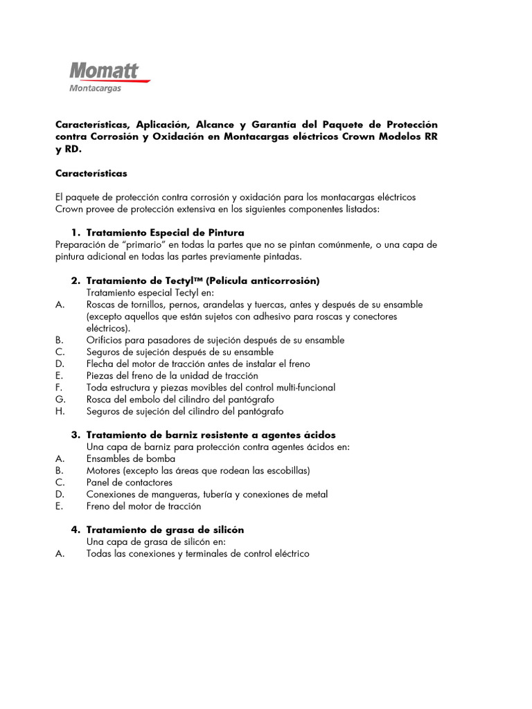 Paquete Contra Corrosion y Oxidacion Equipos Crown | PDF