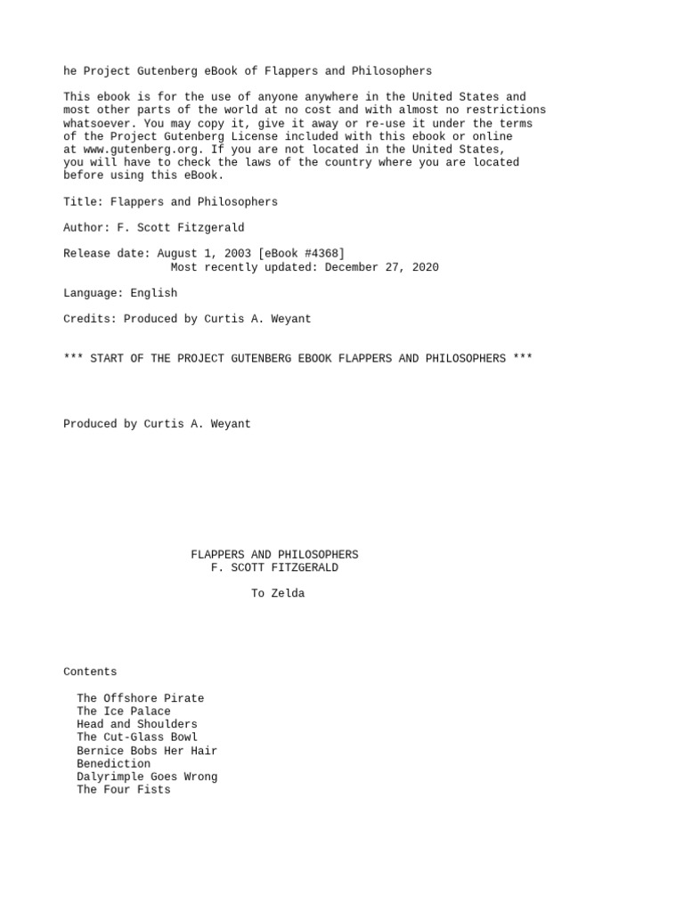 Flappers and Philosophers | PDF