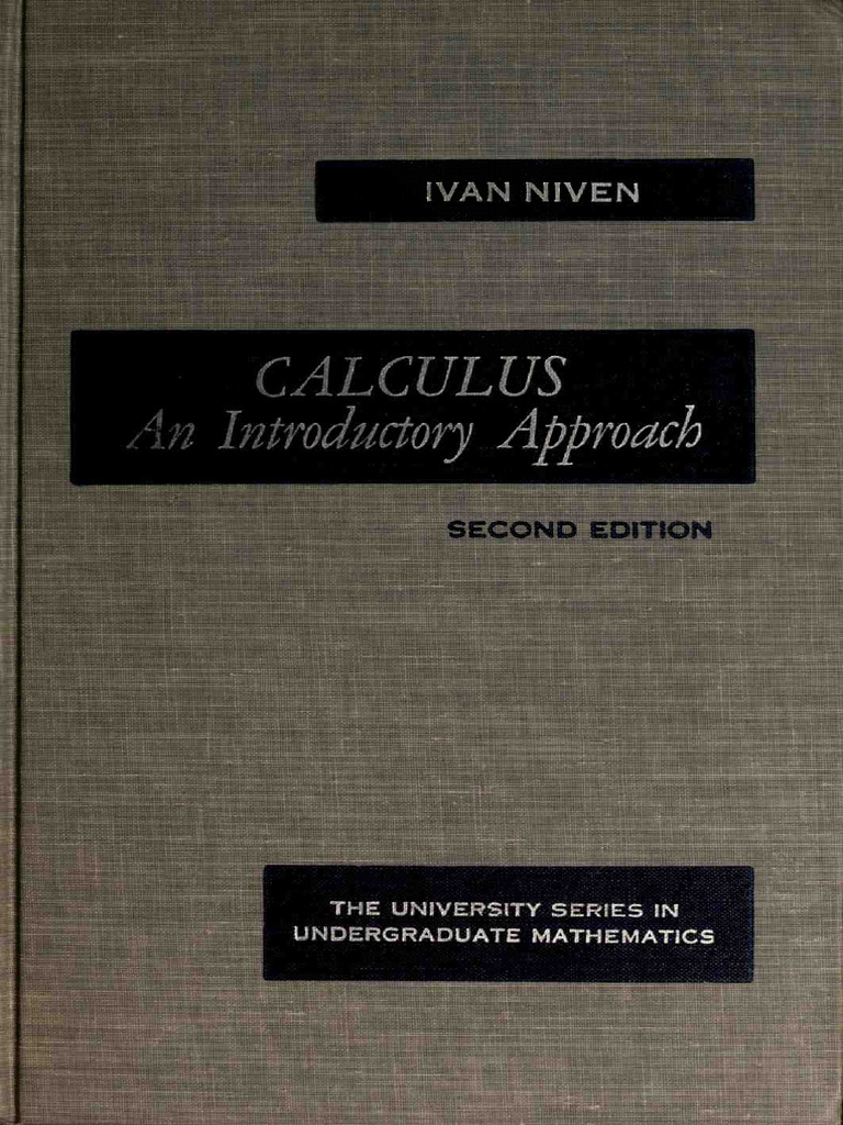 Calculus An Introductory Approach (Ivan Niven) | PDF
