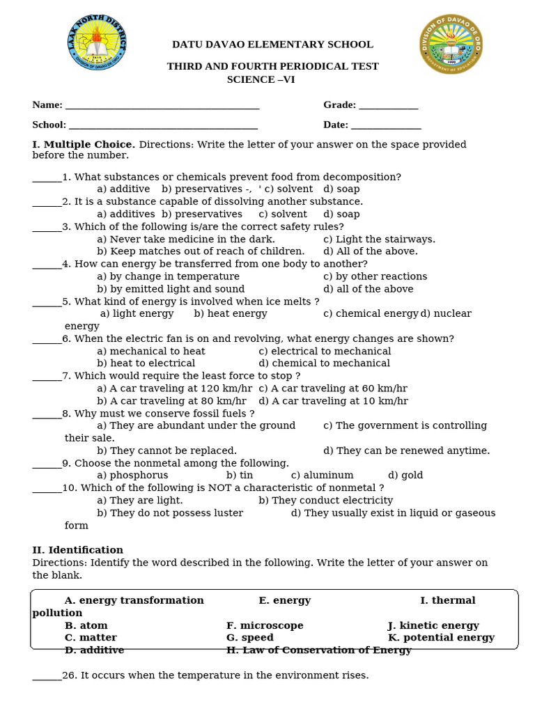 PT - Science 6 - Q3 | PDF