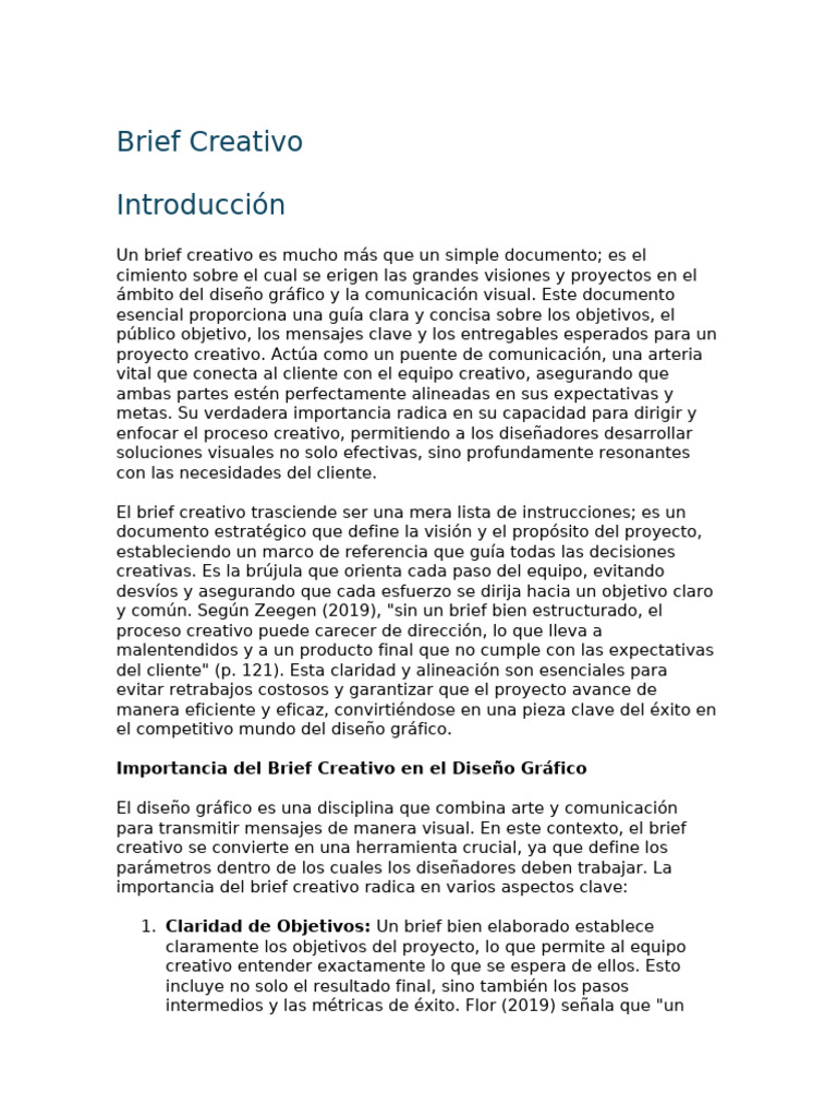 Brief Creativo | PDF | Diseño | Publicidad