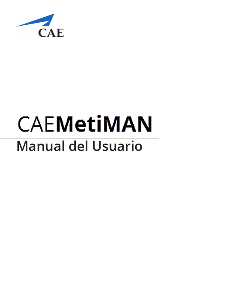 CAE METIman-User-Guide-Spanish | PDF