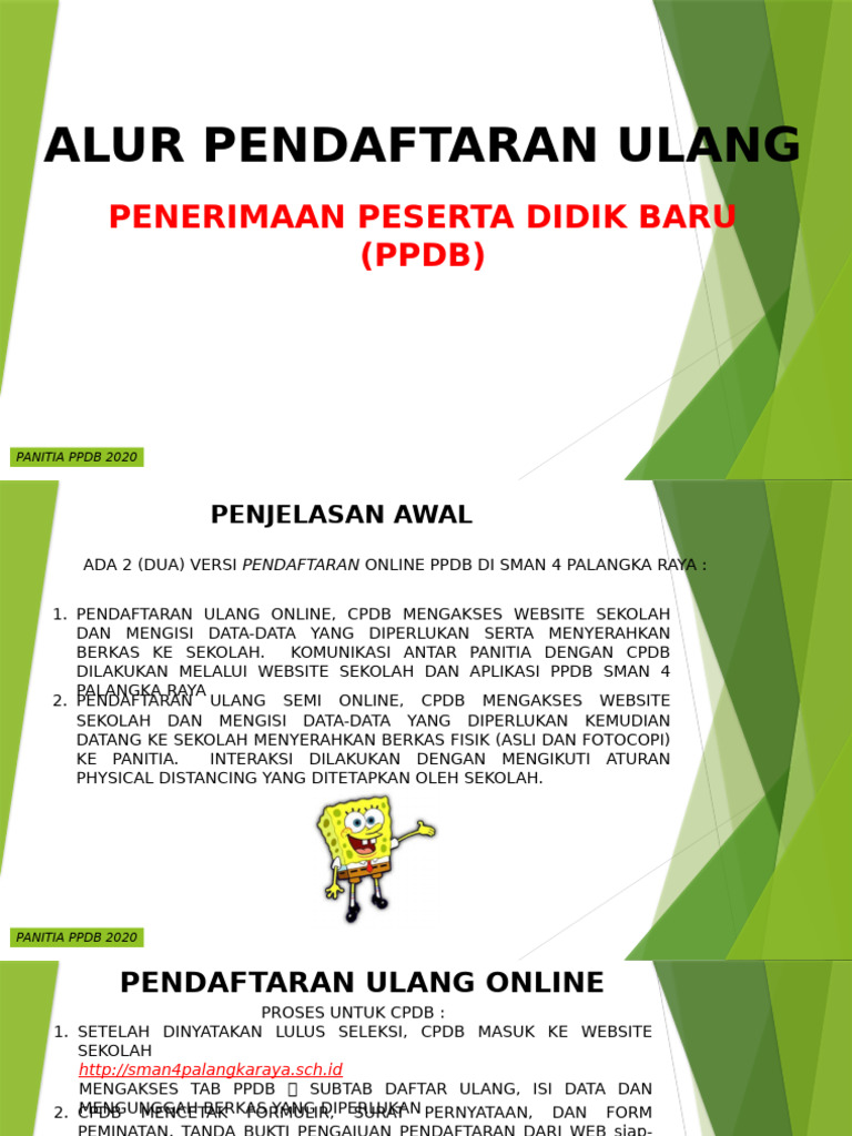 Alur Pendaftaran Ulang PPDB 2020 1 1 | PDF