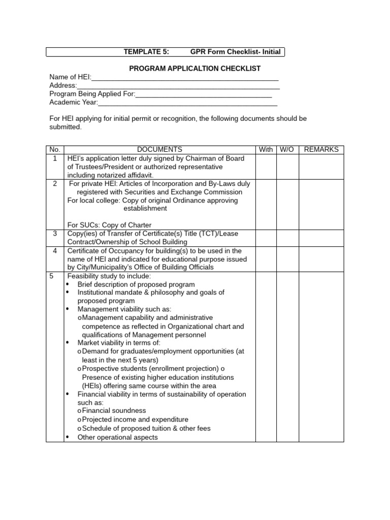 CHED-Template 5 | PDF