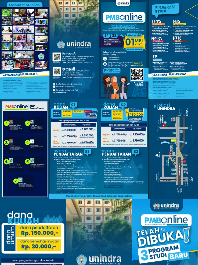 Brosur PMB Unindra Gasal 2023-2024 | PDF