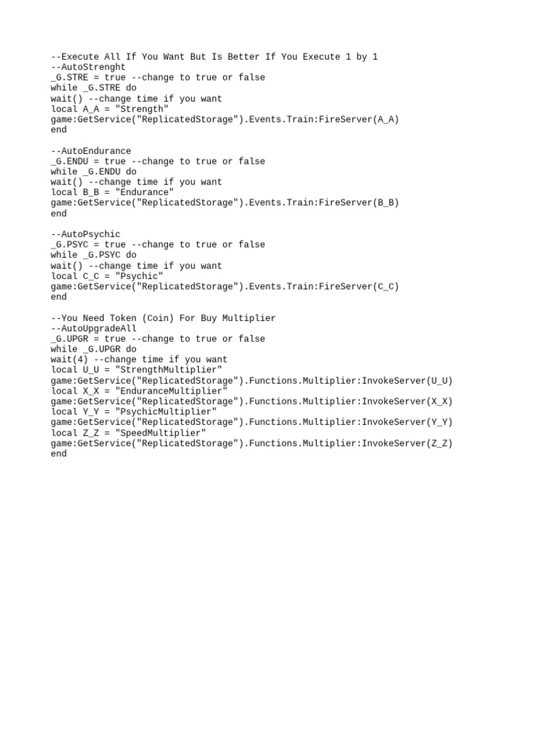 Script For Super Power Fighting Simulator | PDF