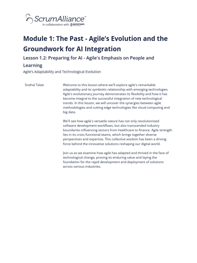 Past - Agile's Adaptability With Emerging Technologies | PDF Past - Agile's Adaptability With Emerging Technologies | PDF