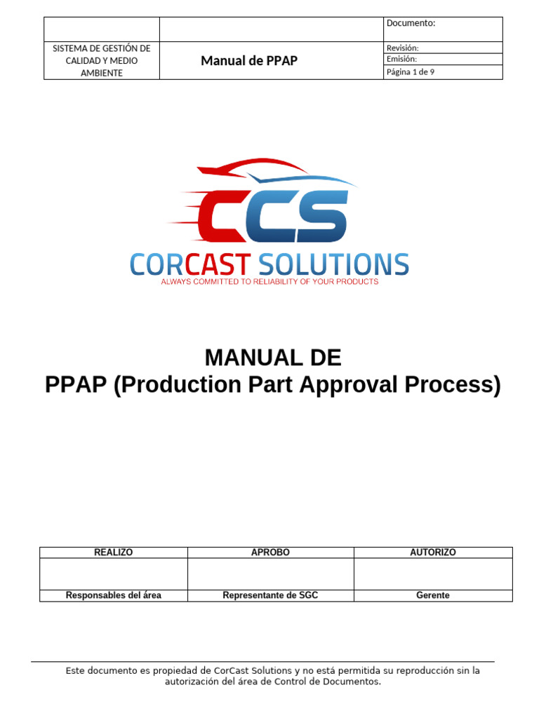 Manual de PPAP | PDF