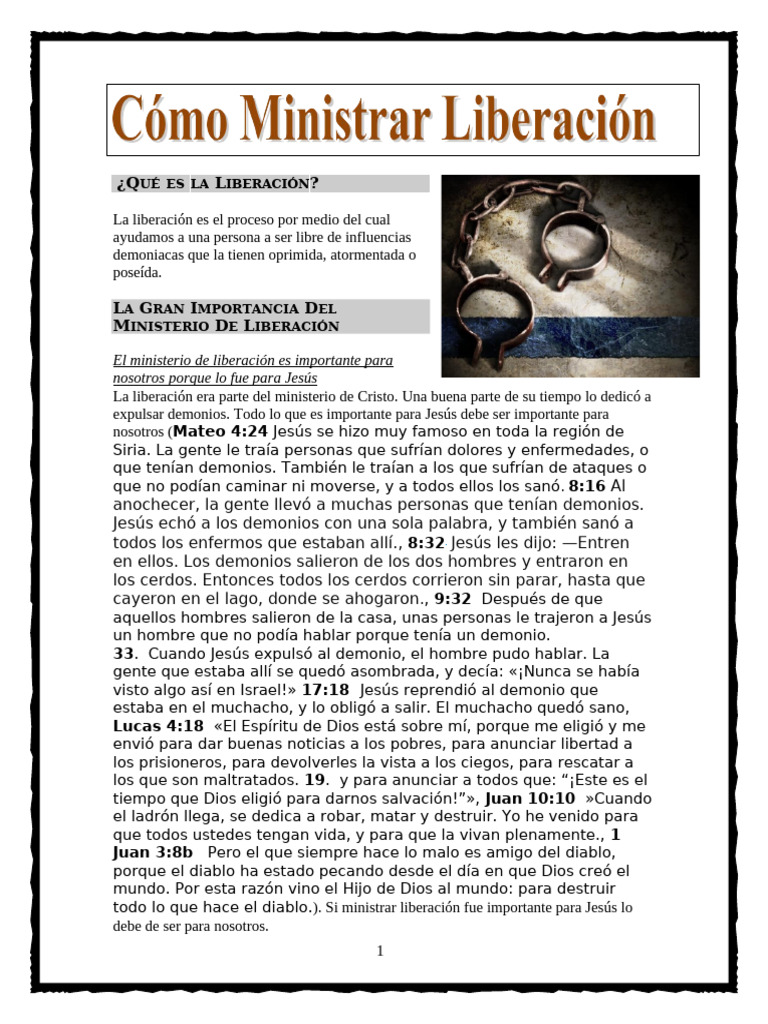 Como Ministrar Liberación | PDF