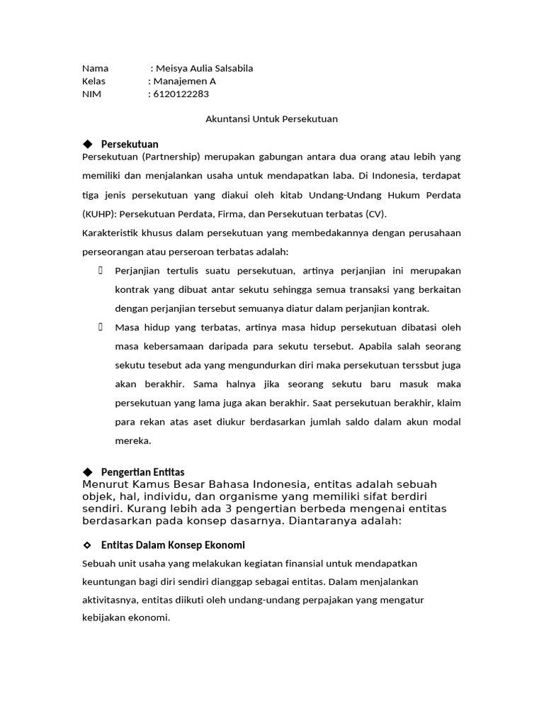 Akuntansi Untuk Persekutuan Kel.8 Mnja | PDF