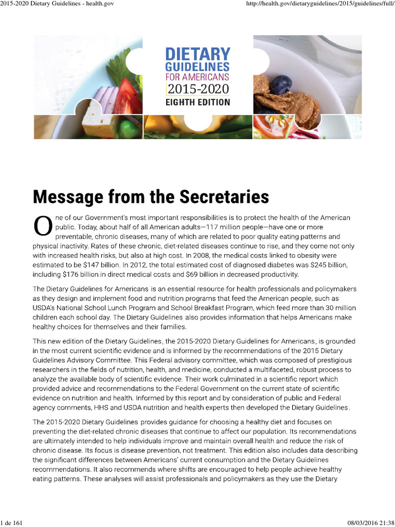 2015-2020 Dietary Guidelines - Health | PDF