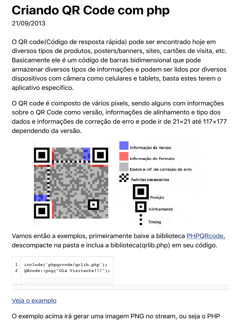 Criando QR Code Com PHP - Boteco Digital | PDF