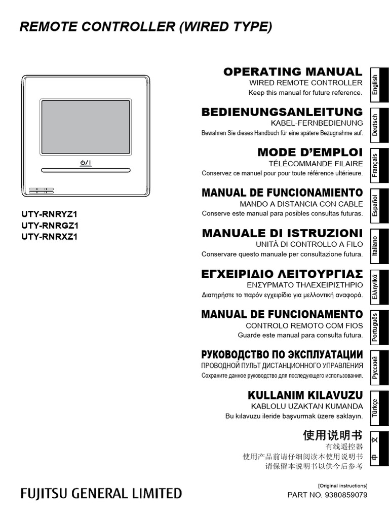 Fujitsu UTY-RNRYZ1 User Manual Eng | PDF