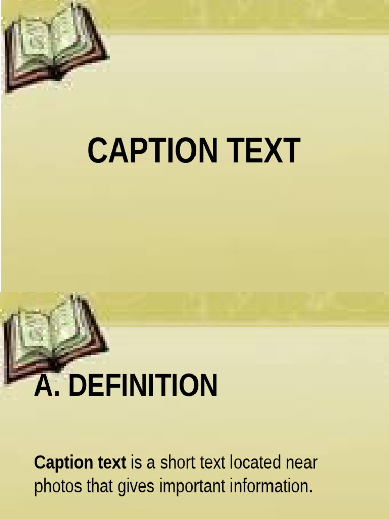 Caption Text New | PDF