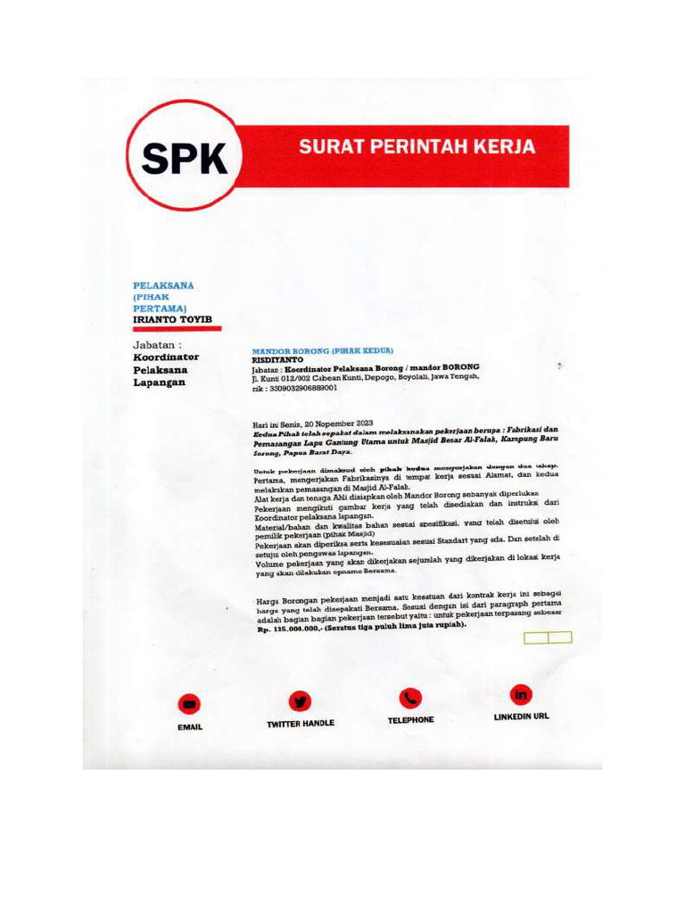 SPK Lampu 6 MTR | PDF