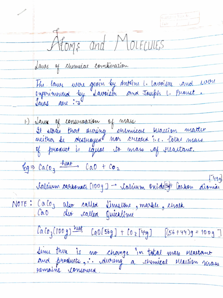 Atoms and Molecules | PDF