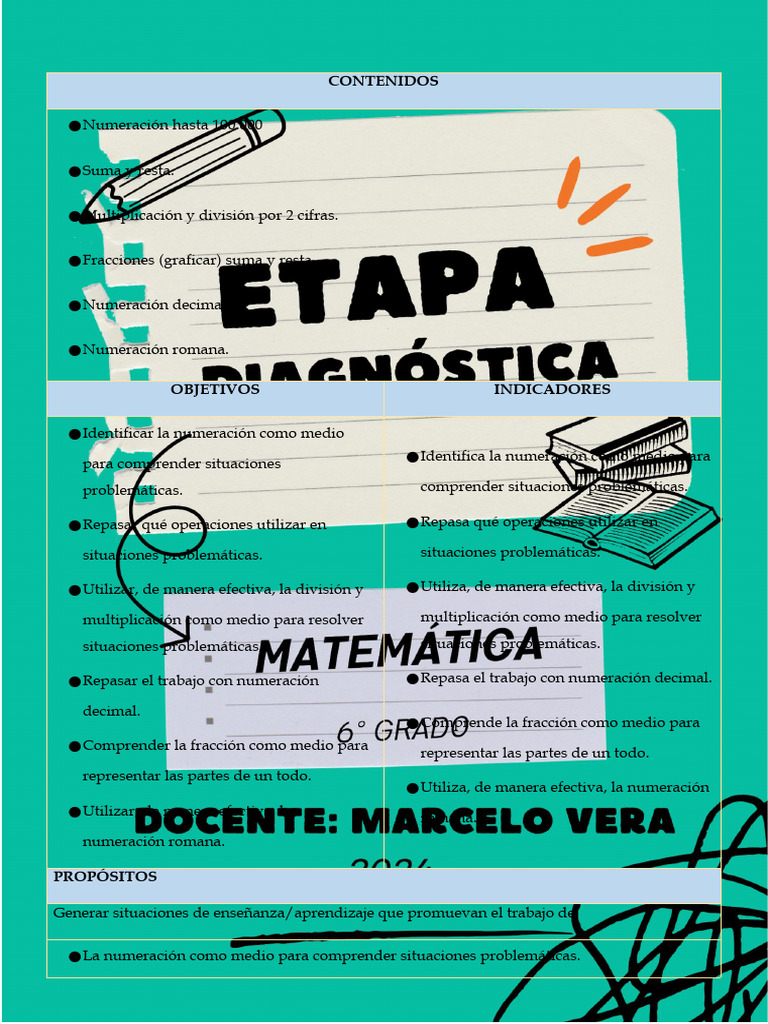 6to Diagnóstica Matemática 2024 | PDF